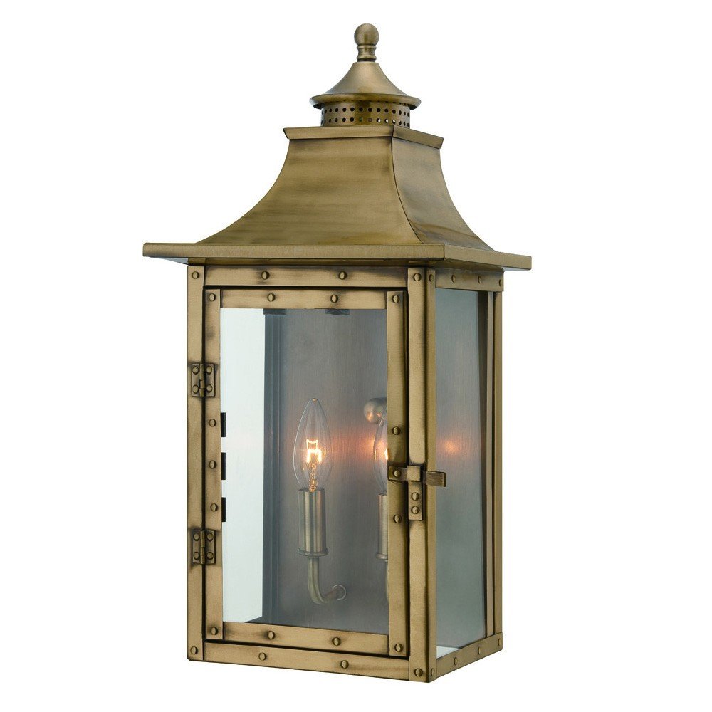 St. Charles 2-Light Aged Brass Wall Light – JW & Consultants